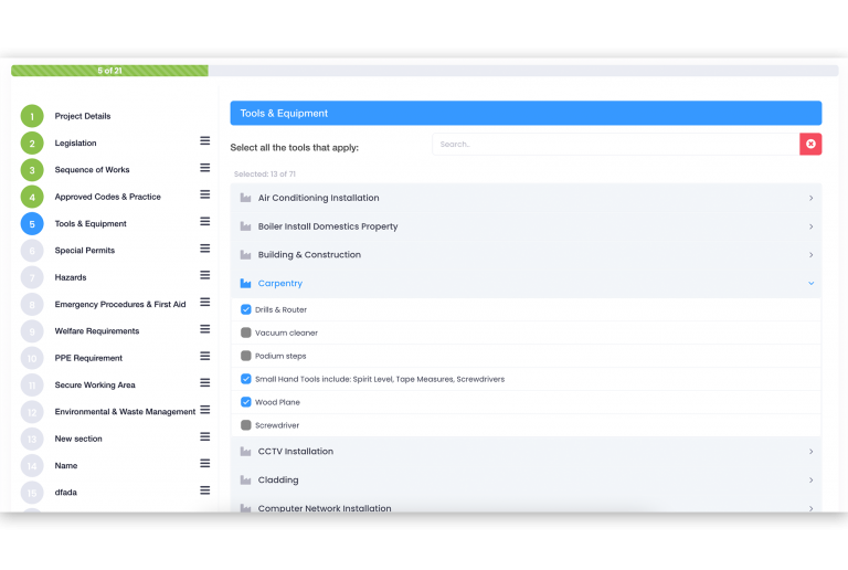 Easy to use RAMS Software | Risk Assessment & Method Statement