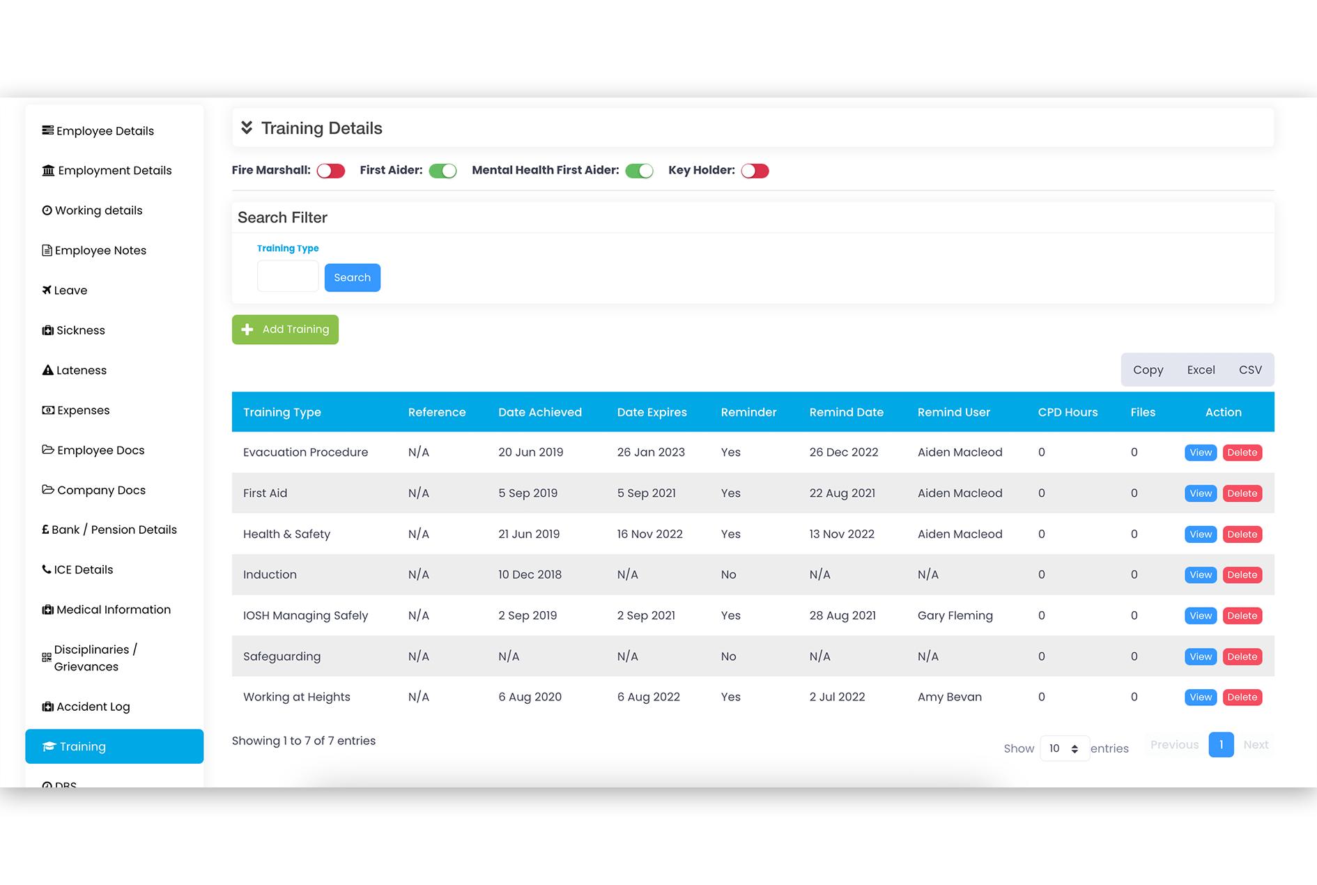 Training files, logs and reports | Evalu-8