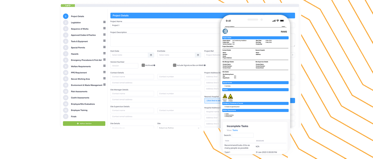 Easy to use RAMS Software | Risk Assessment & Method Statement