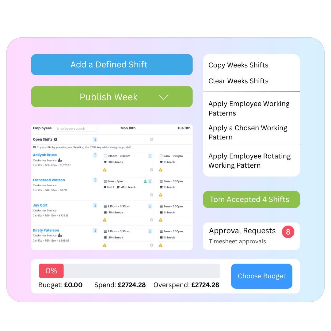 Rota scheduling - Evalu-8 Software Ltd